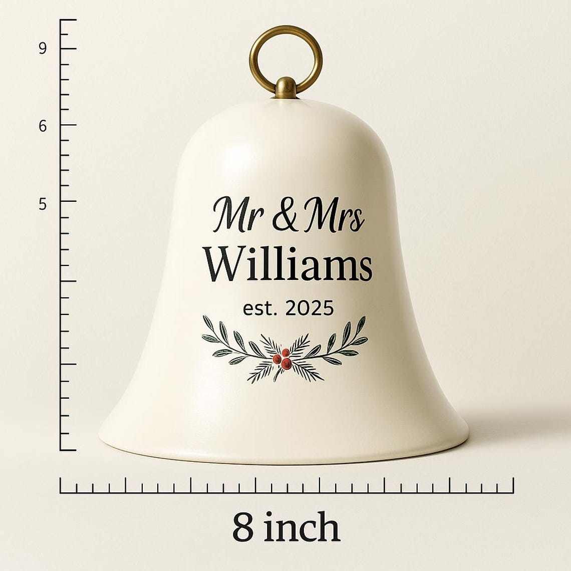 Personalized Mr & Mrs Brass Wedding Bell – Anniversary Keepsake - Etsy