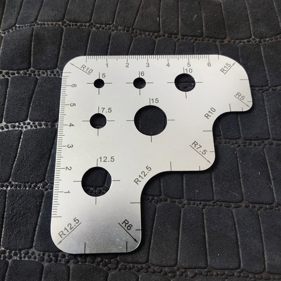 Leathercraft Curved Ruler, Stainless Steel, Leather Pattern Template ...