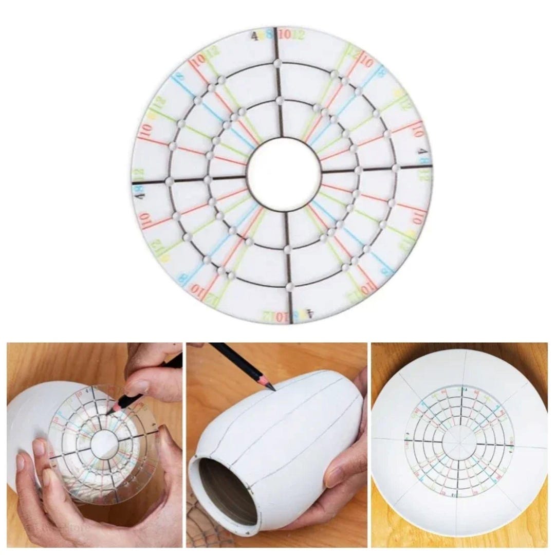 Pottery Circle Line Ruler, Acrylic, Trimming Center Point Auxiliary ...