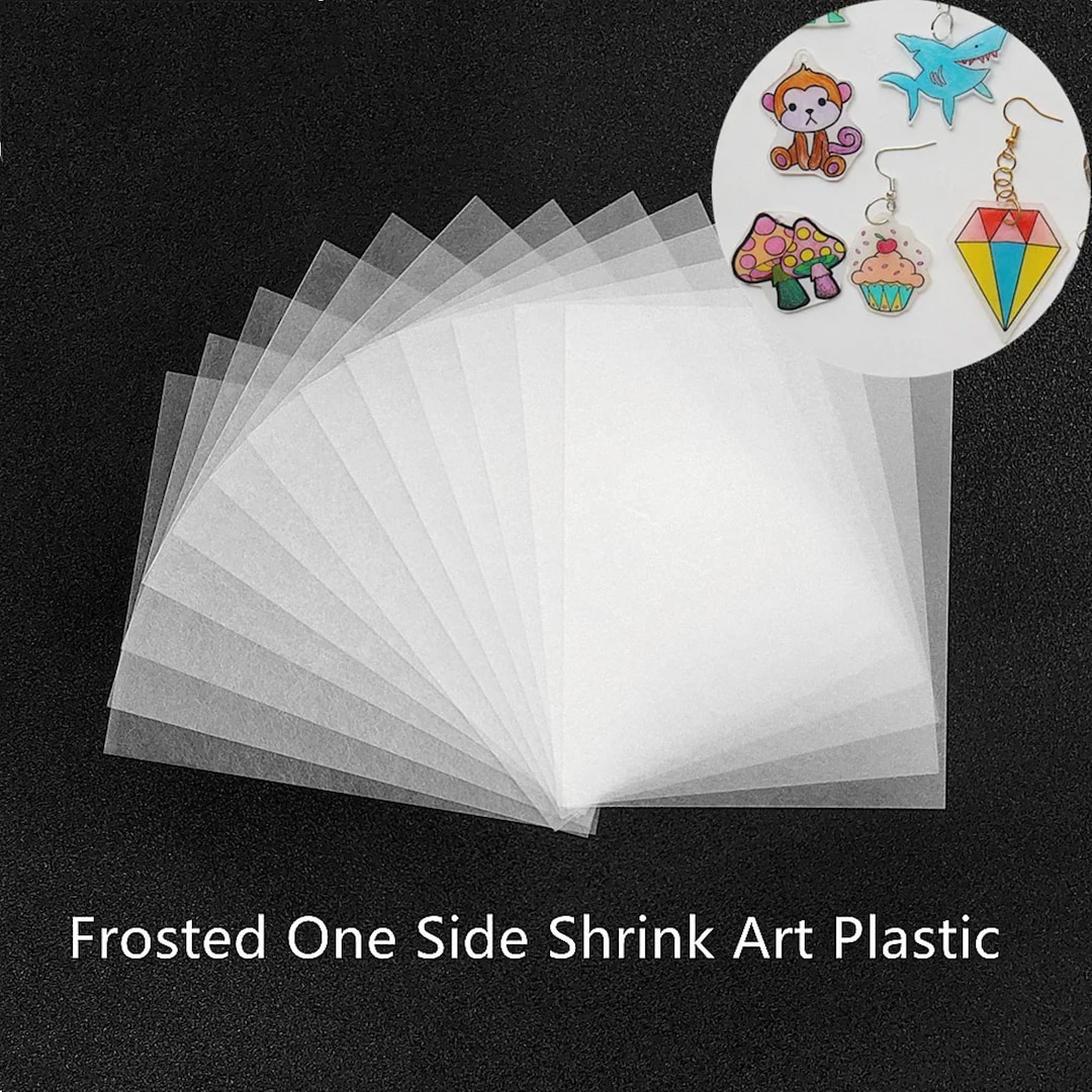Shrink Plastic Sheets, 20 Pcs Frosted Blank Heat Shrink Film, 13*10cm ...