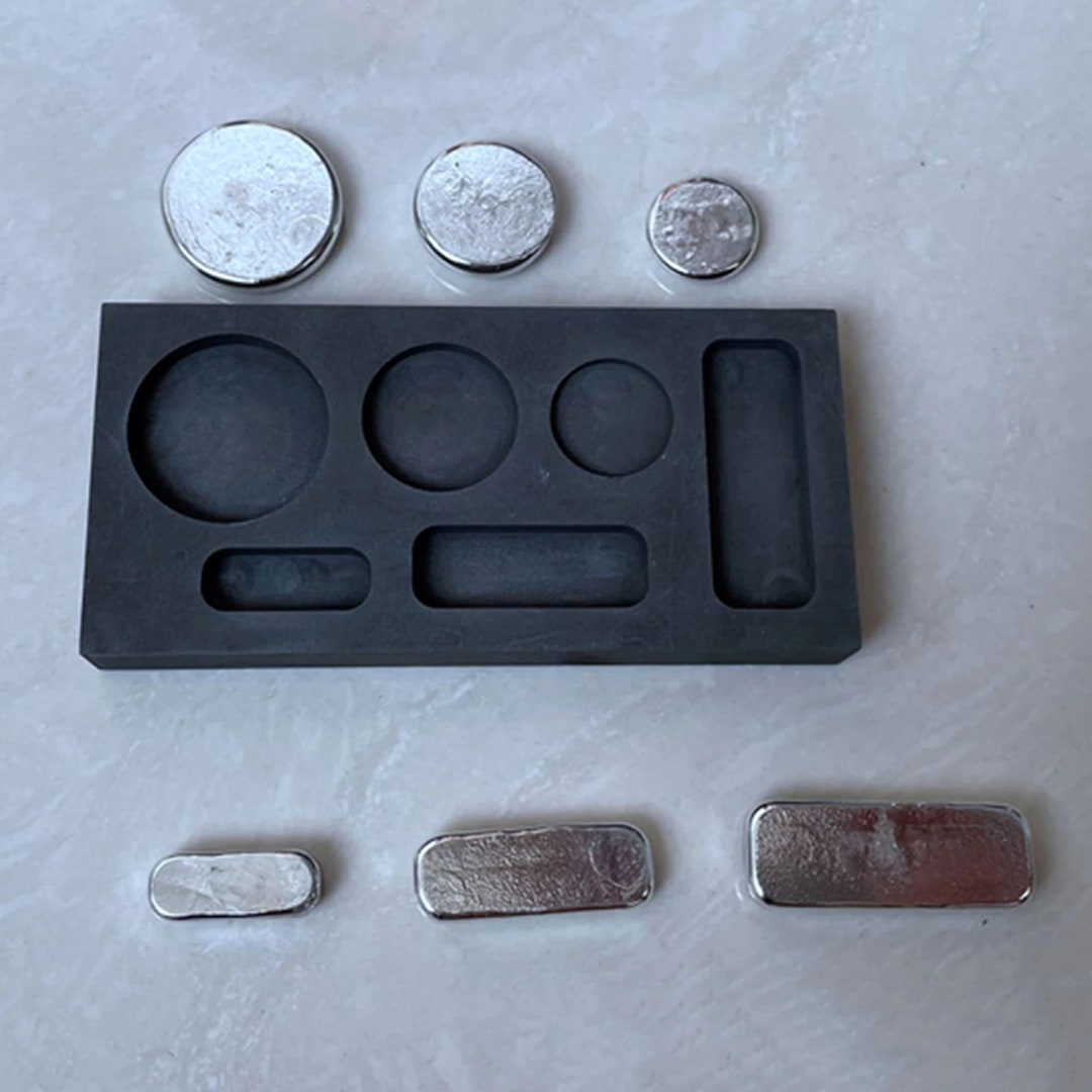 Graphite Ingot Mold, 5 Cavity Sizes Ingot, Multi Pocket Combo Shapes ...