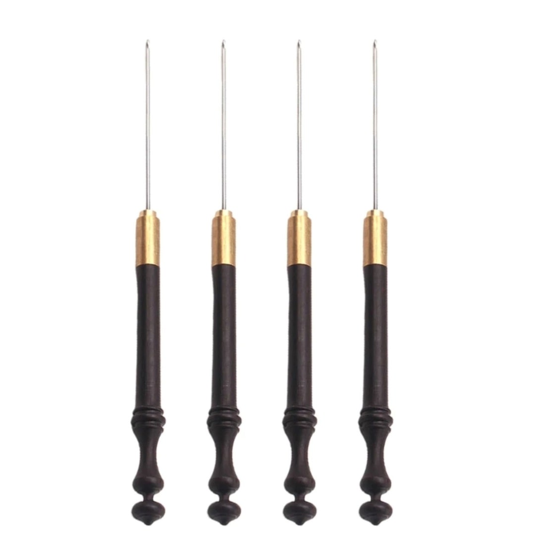 Embroidery Crochet Hooks Needle, Wooden Handle Beading Hooks for Sewing ...