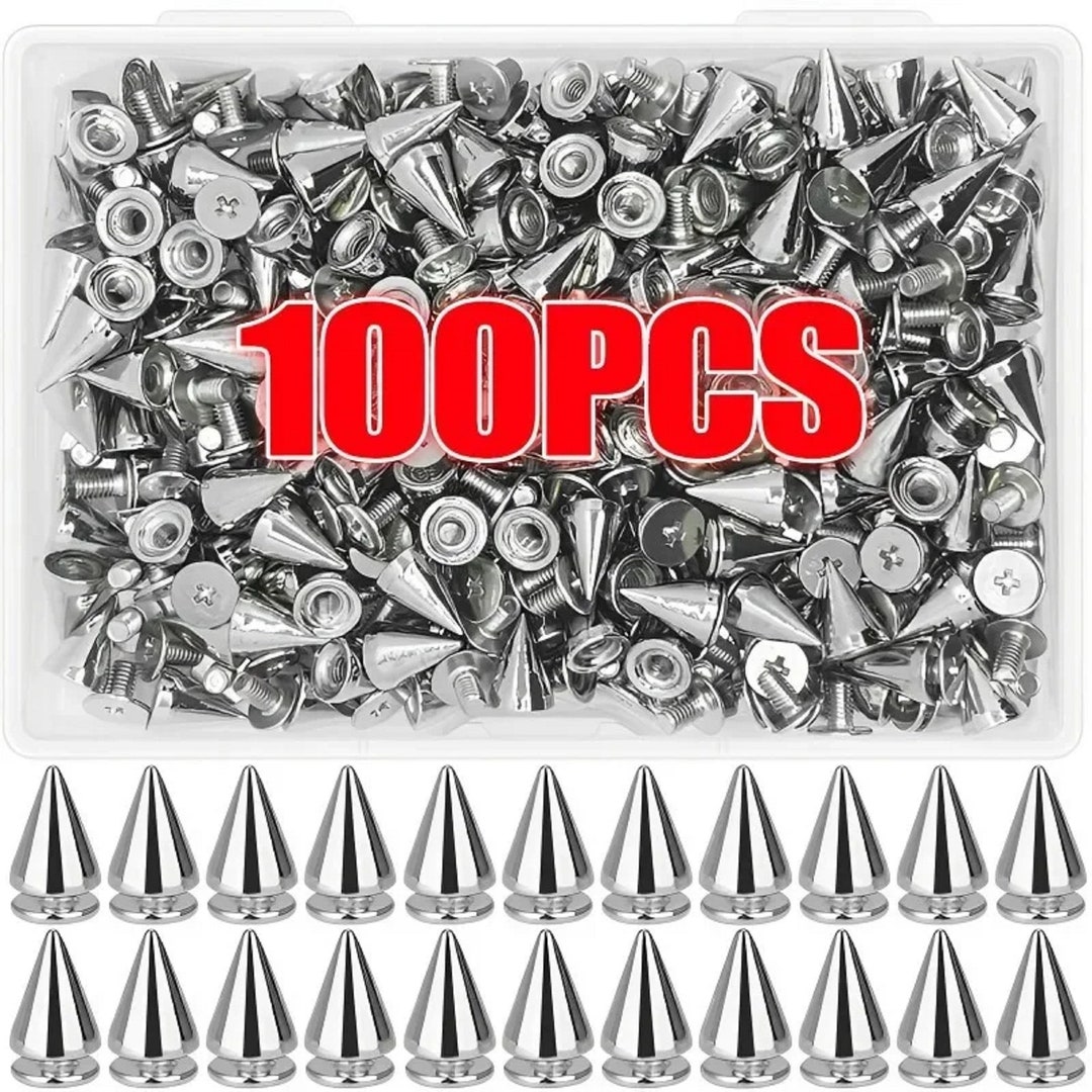 Cone Spikes,punk Spikes 7x10mm 100pcs Screwback Studs for DIY ...