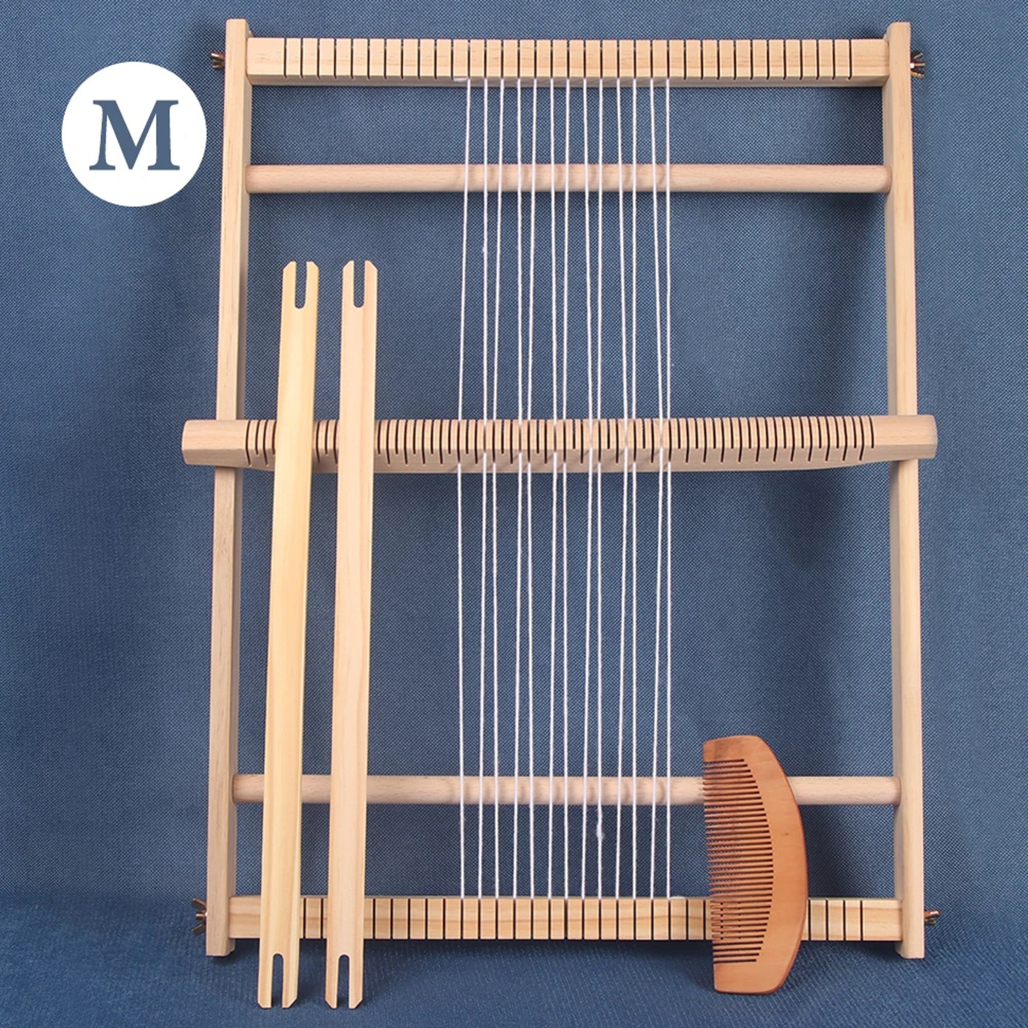 Weaving Loom Kit, 13pcs, Wooden Frame, Yarn Balls, Beginner Tapestry ...