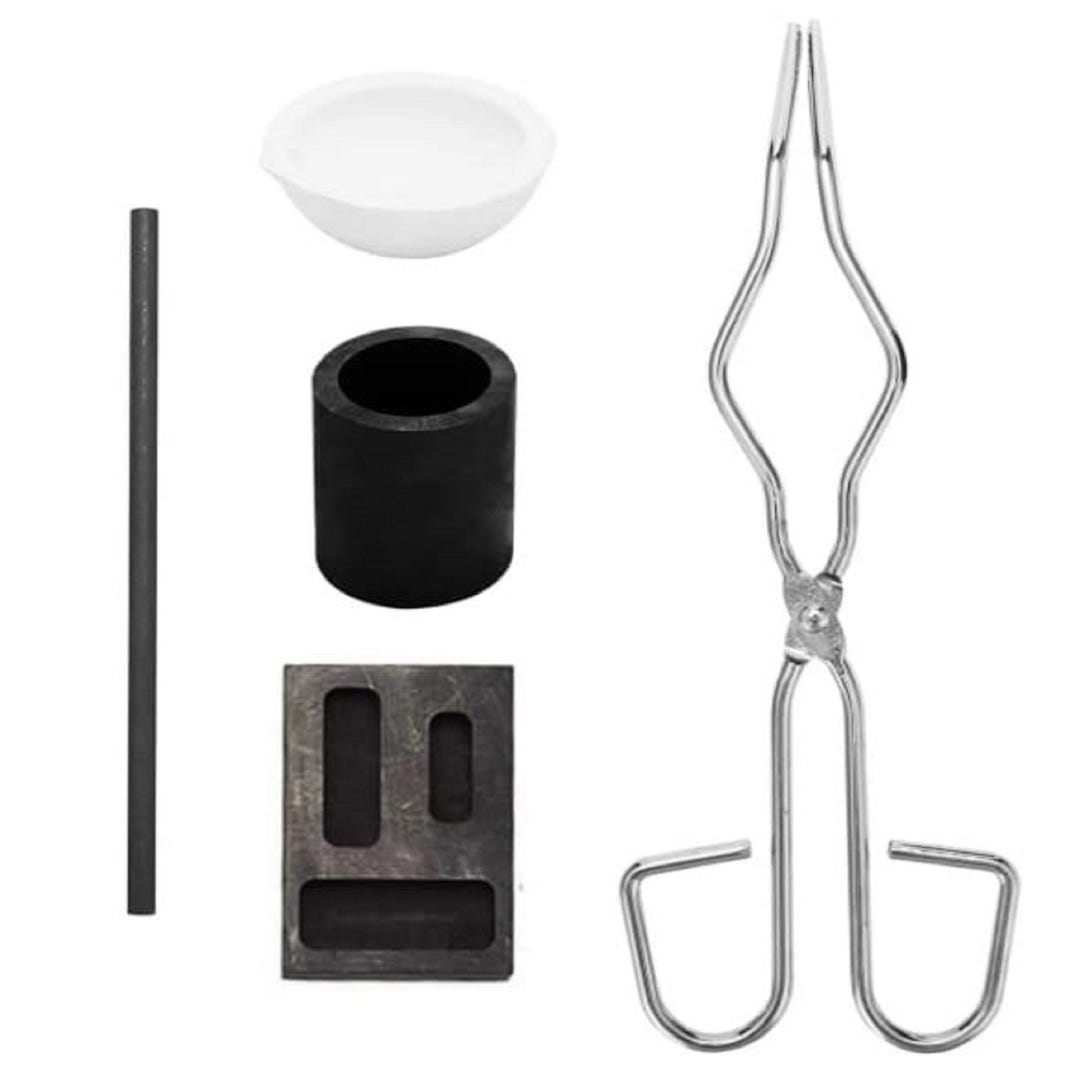 5 Pcs Graphite Crucible Set, Gold Ingot Mold Kit, Jewelry Design Repair ...