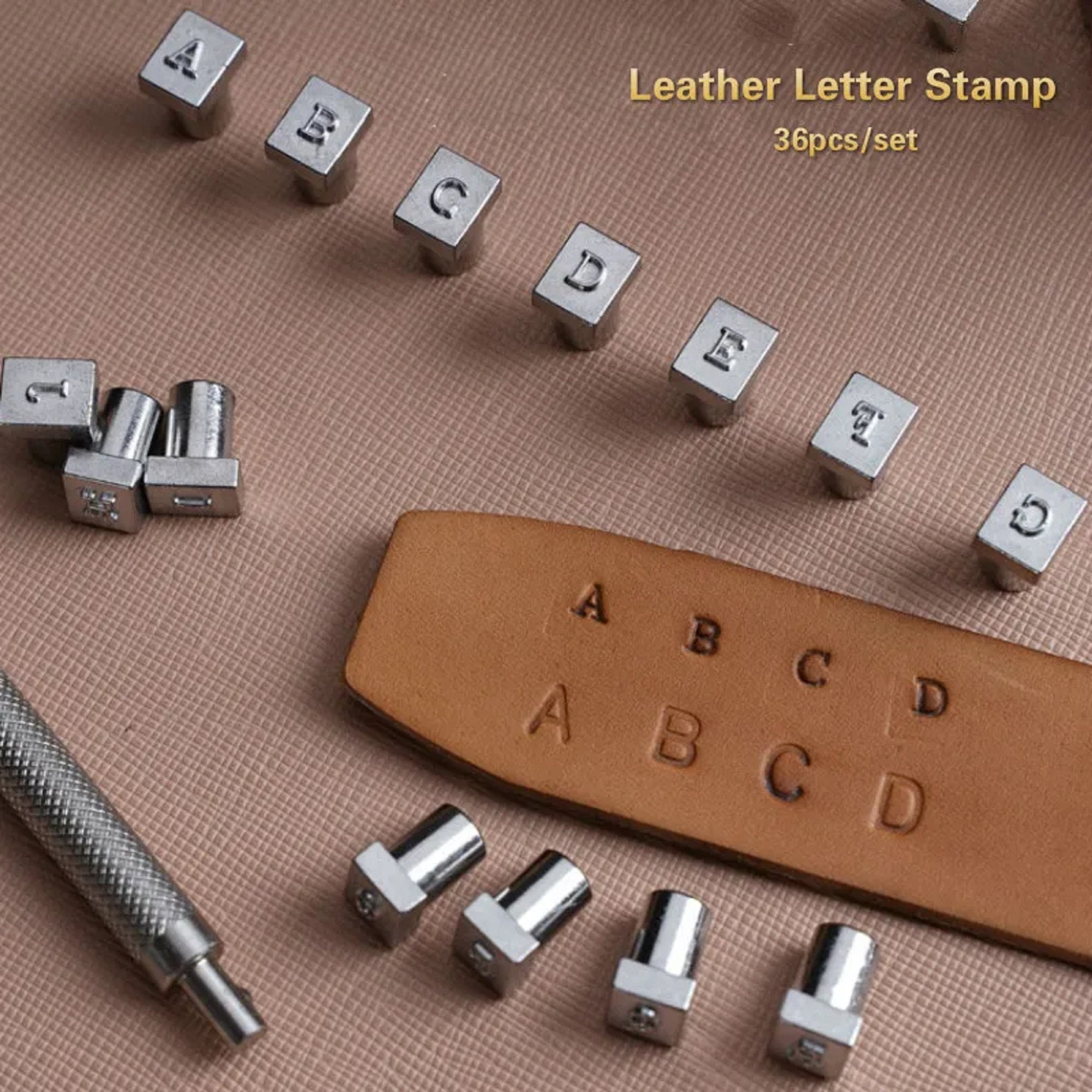 36pcs Font Combination Metal Alphabet Letter and Number Stamp Set for ...
