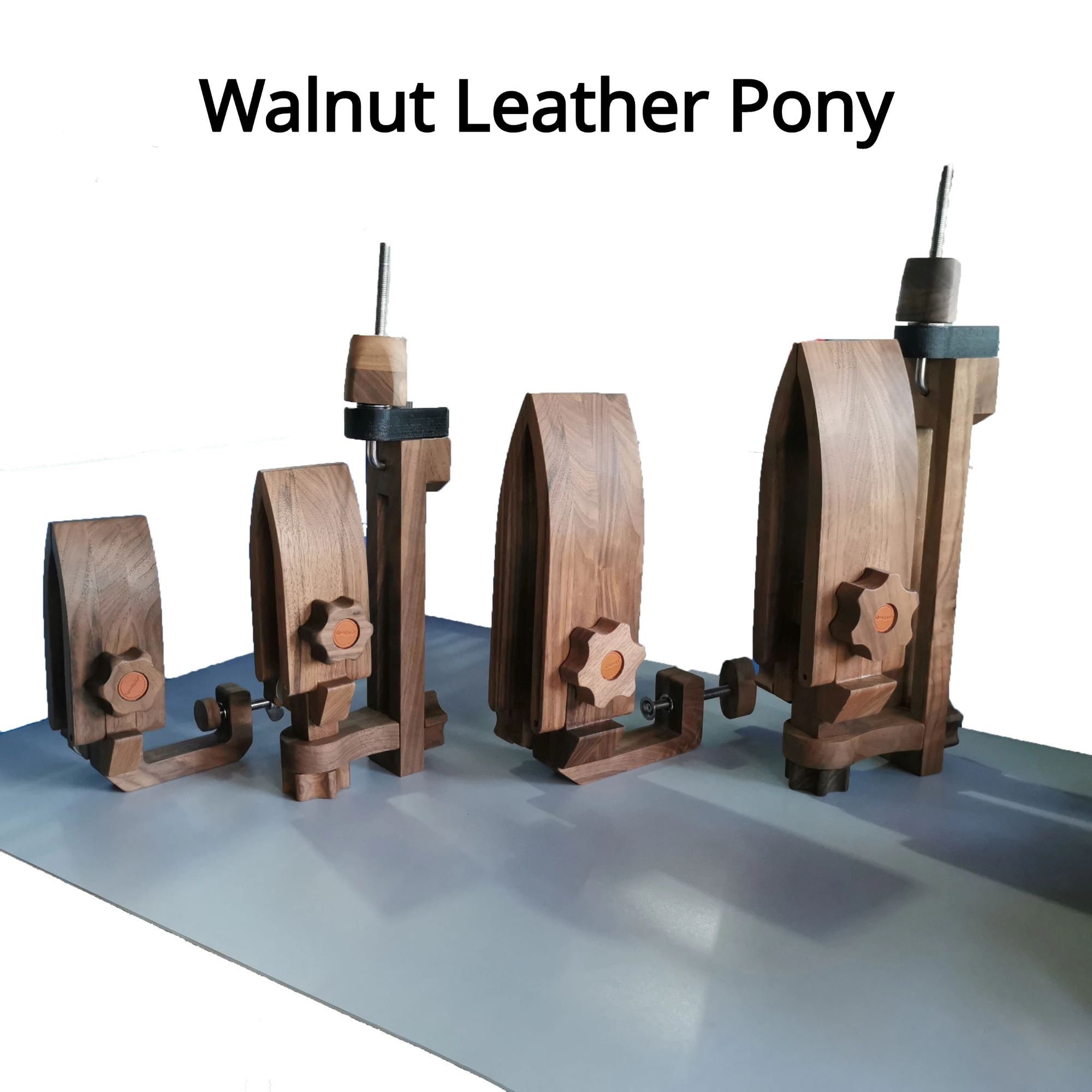 Leather Hand Sewing Stitch Pony, Black Walnut, Wooden Adjustable Clamp ...