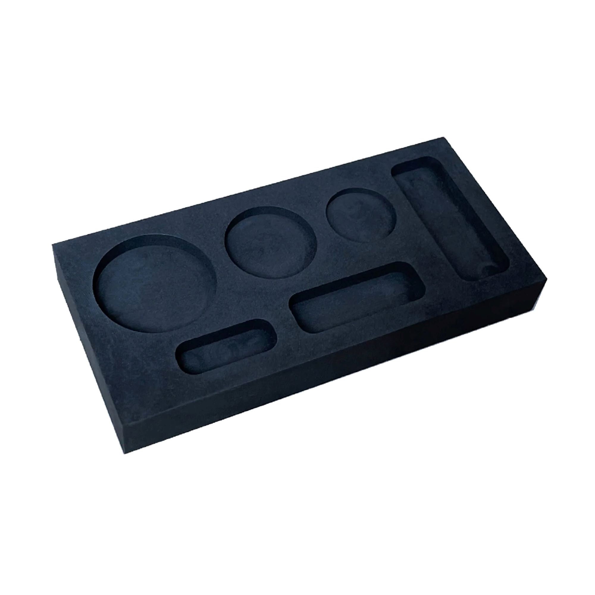 Graphite Ingot Mold, 5 Cavity Sizes Ingot, Multi Pocket Combo Shapes ...