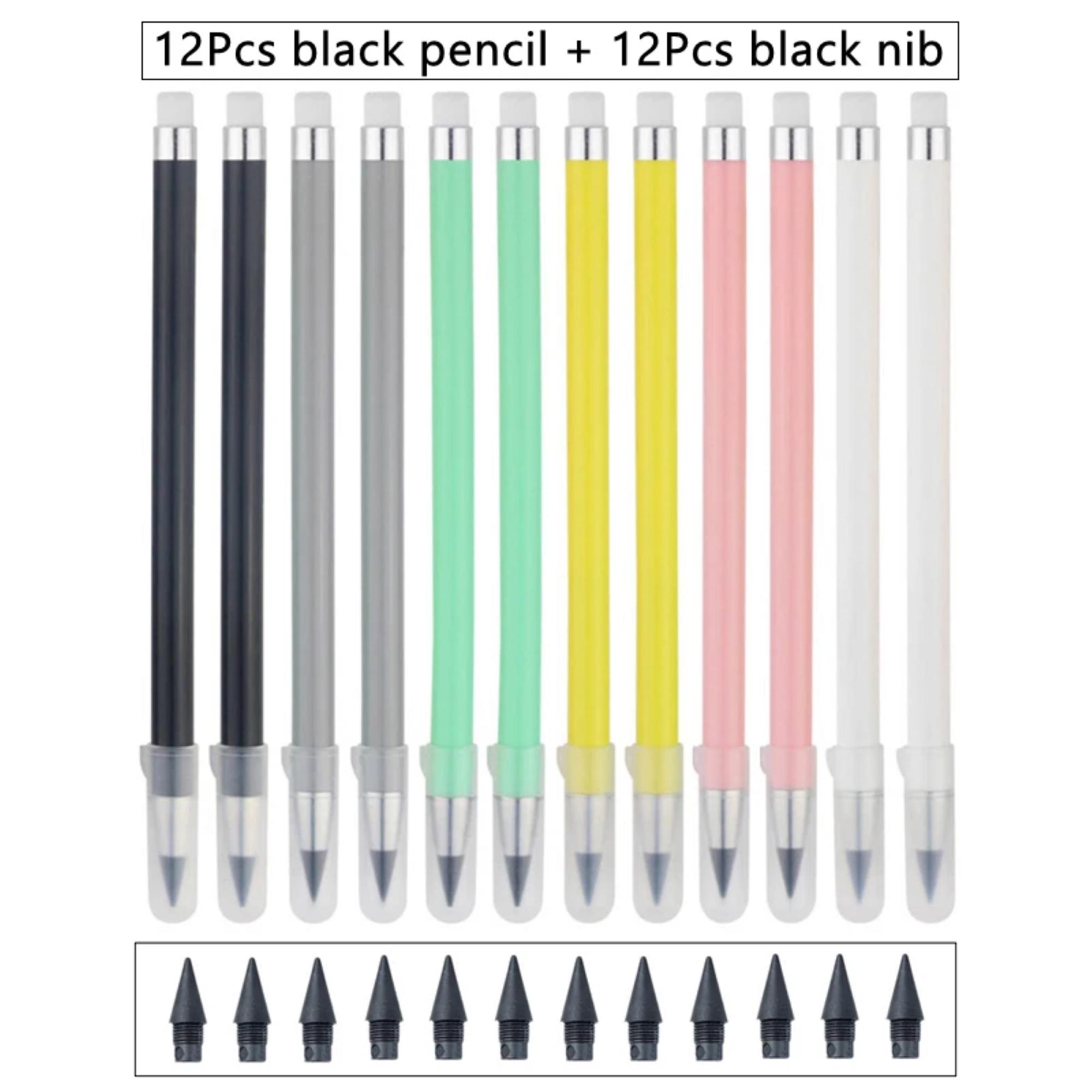 Everlasting Pencil, 12 Colors Set, With Refill, Eternal Erasable Pen ...