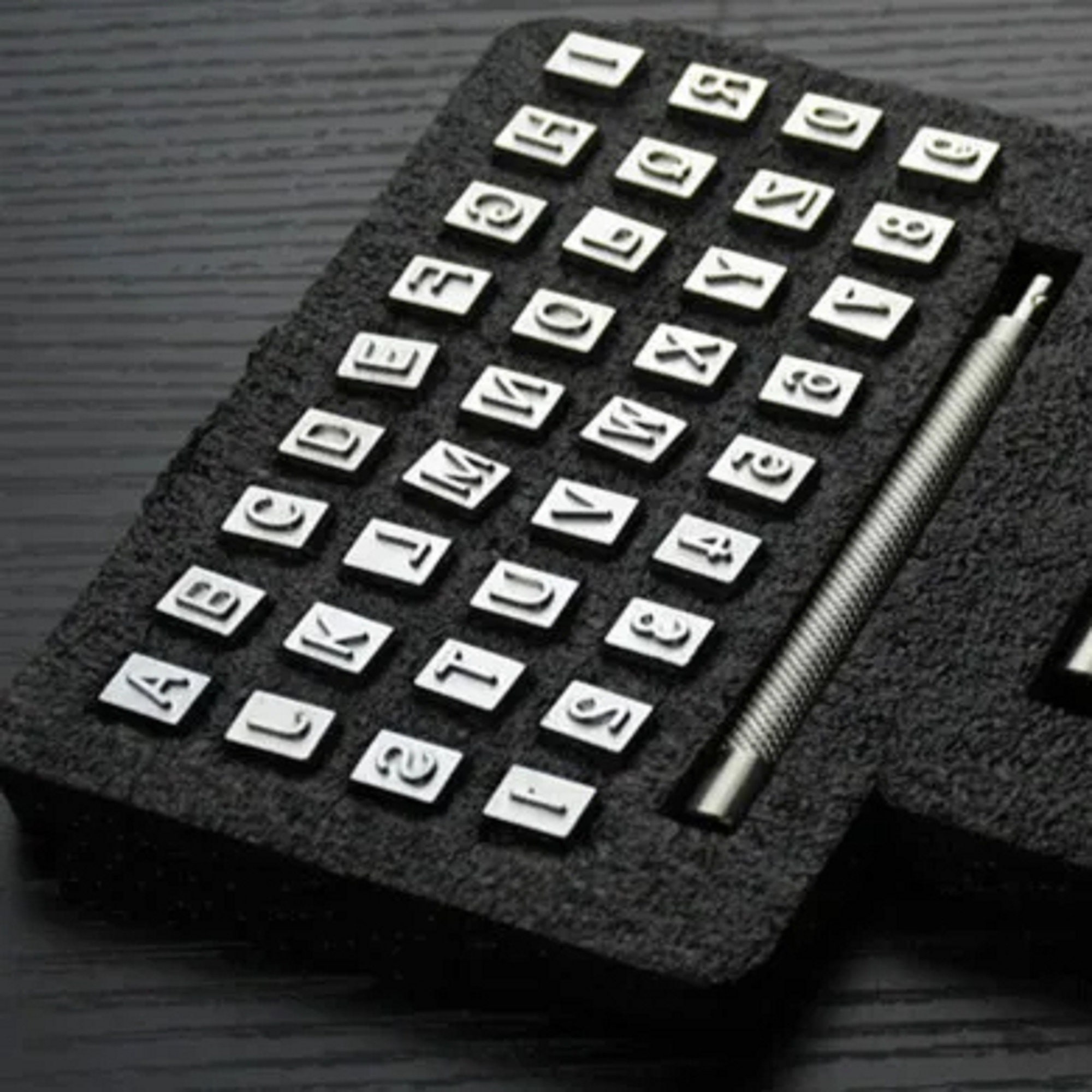 36pcs Font Combination Metal Alphabet Letter and Number Stamp Set for ...