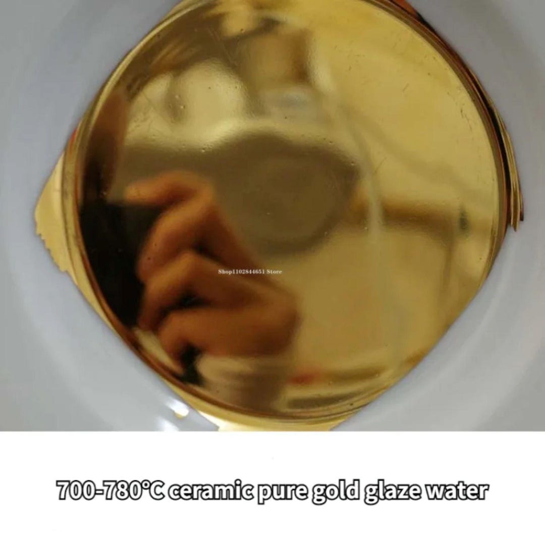 Pottery Pure Gold Glaze, 20/50ml, Water Diluent Ceramic Glazing, Hand ...