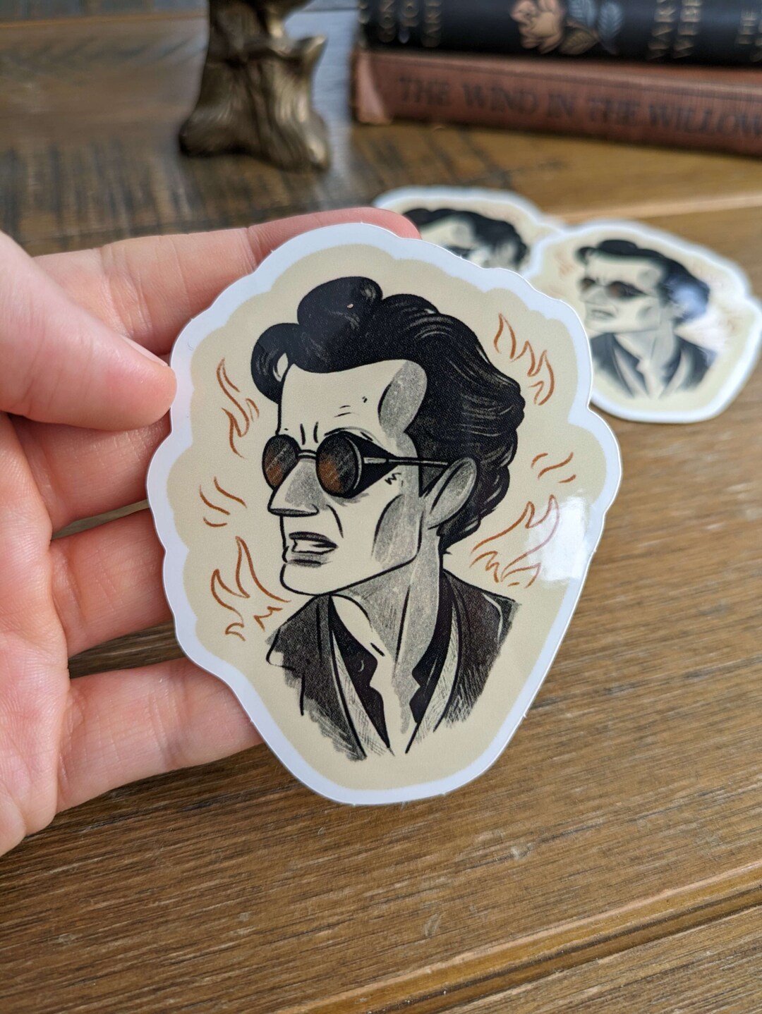 Grumpy Demon Vinyl Sticker - Etsy UK