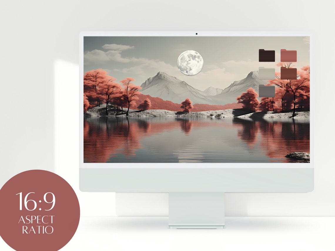 Desktop Wallpaper With Matching Folder Desktop Icons Aesthetic Laptop ...