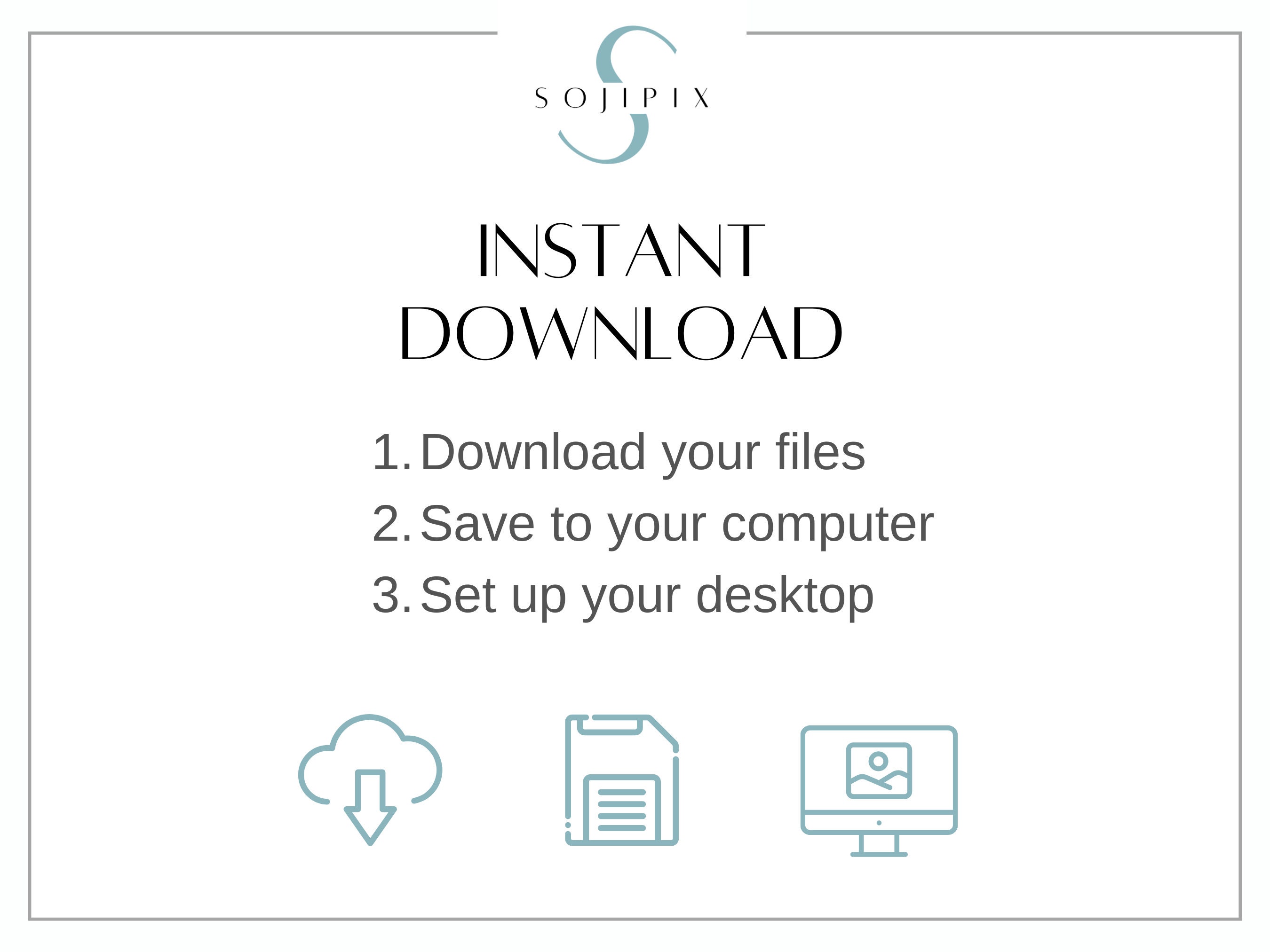 Desktop Wallpaper With Matching Folder Desktop Icons Aesthetic - Etsy