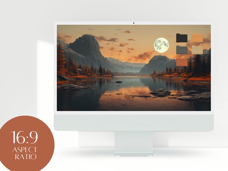 Desktop Wallpaper With Matching Folder Desktop Icons Aesthetic Laptop ...