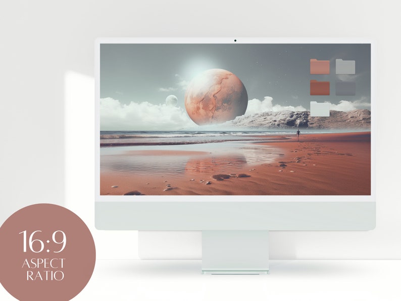 Desktop Wallpaper With Matching Folder Desktop Icons Aesthetic Laptop ...