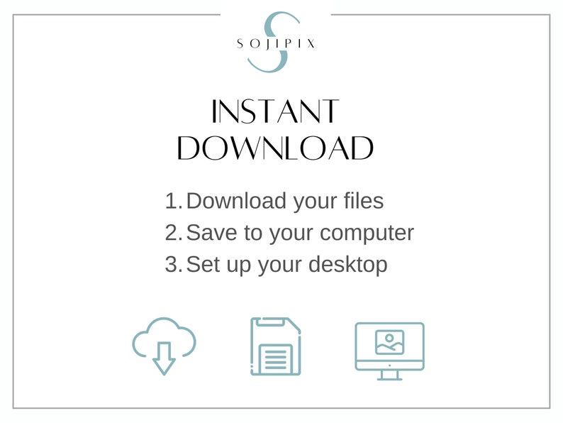 Minimalist Desktop Wallpaper Matching Folder Desktop Icons - Etsy