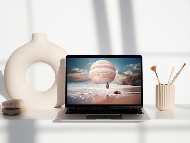 Desktop Wallpaper With Matching Folder Icons Beach Aesthetic - Etsy