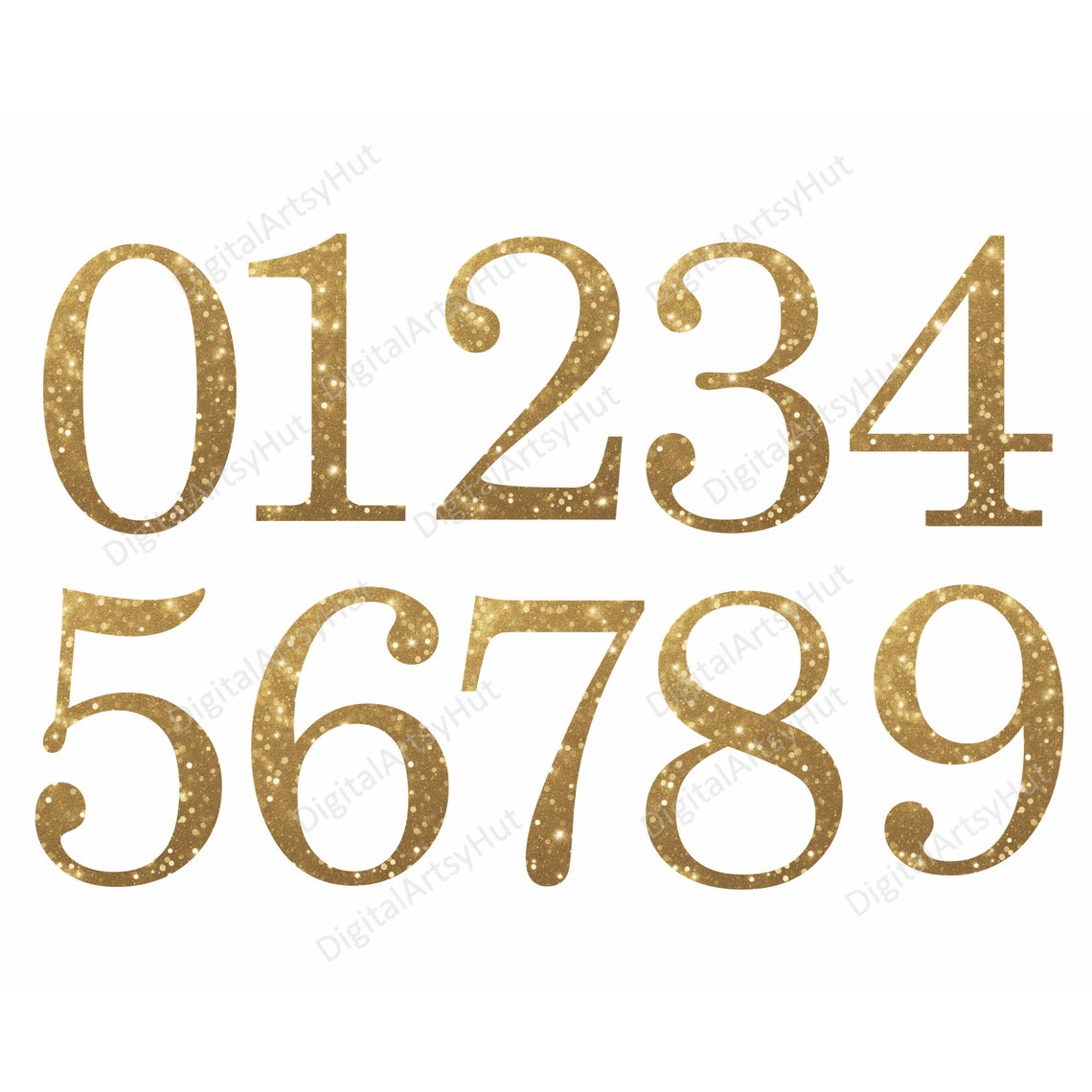 Golden Glitter Alphabets Numbers PNG. Gold Clipart Letters. Sublimation ...