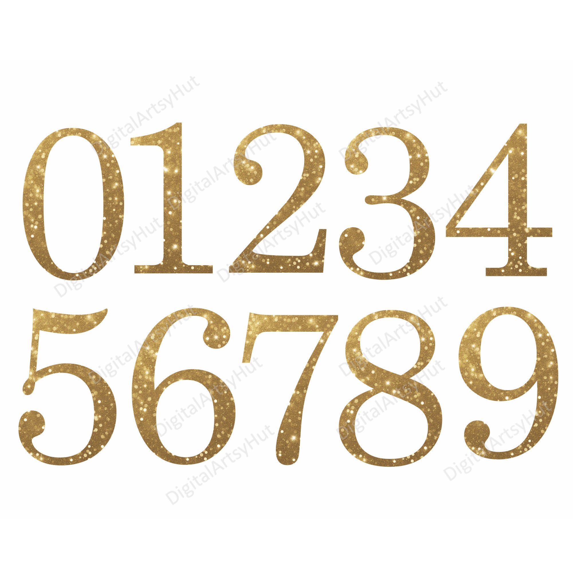 Golden Glitter Alphabets Numbers PNG. Gold Clipart Letters. Sublimation ...