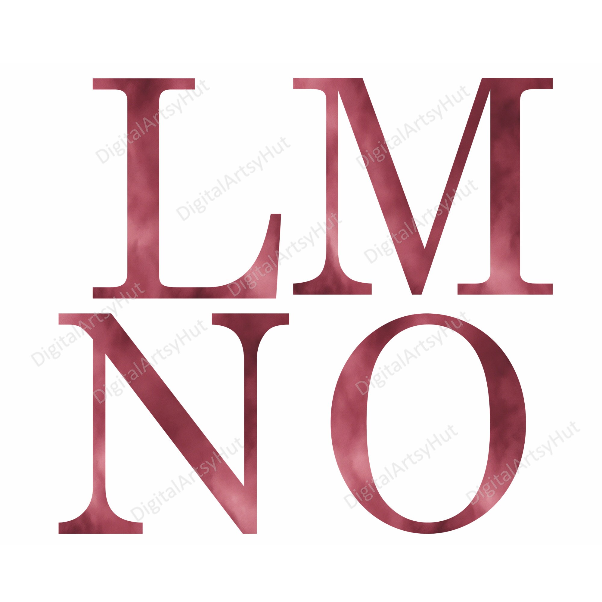 Watercolor Alphabet PNG Letters & Numbers. Sublimation Letters Wedding ...