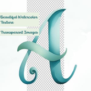 Watercolor Alphabets Clipart Letters & Numbers. Wedding Monograms ...