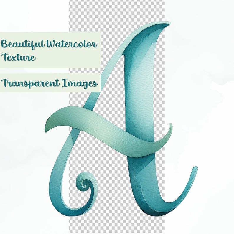 Watercolor Alphabets Clipart Letters & Numbers. Wedding Monograms ...