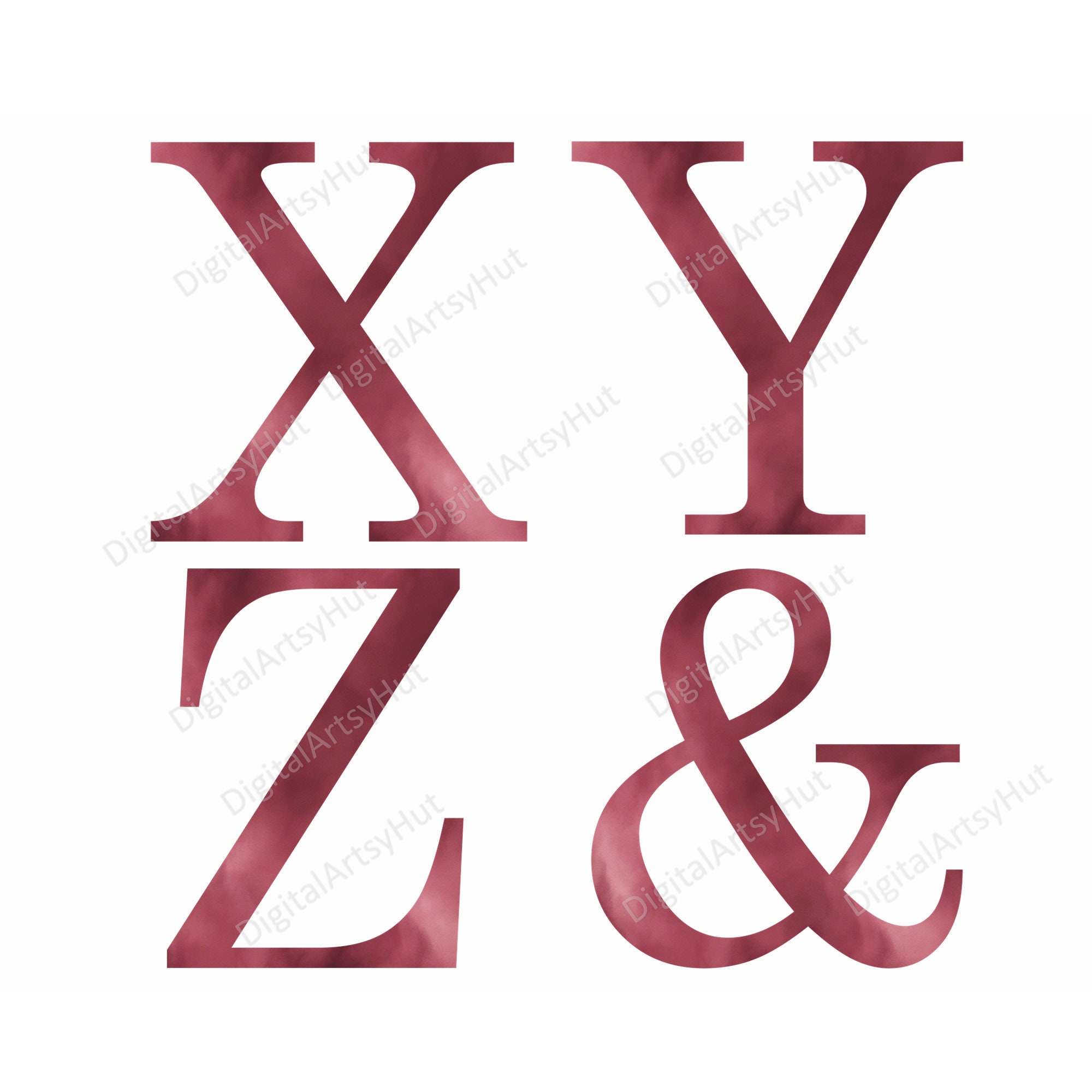 Watercolor Alphabet PNG Letters & Numbers. Sublimation Letters Wedding ...