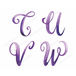 Handwritten Watercolor Alphabets Clipart Letters. Sublimation Letters ...