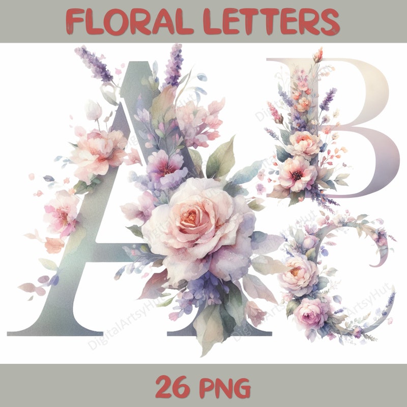 Floral Alphabet - Etsy