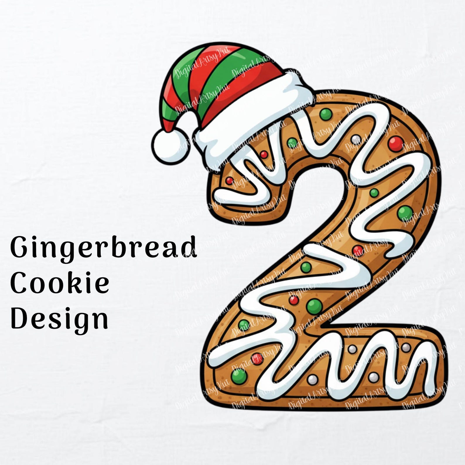 Gingerbread Christmas Numbers PNG 0–9 • Cookie Number Clipart • Cute X ...