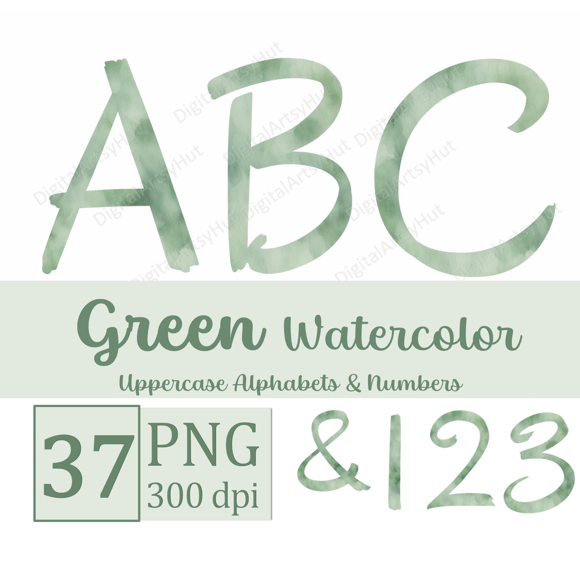 Watercolor Alphabets Clipart Letters. Sublimation Letters Wedding ...