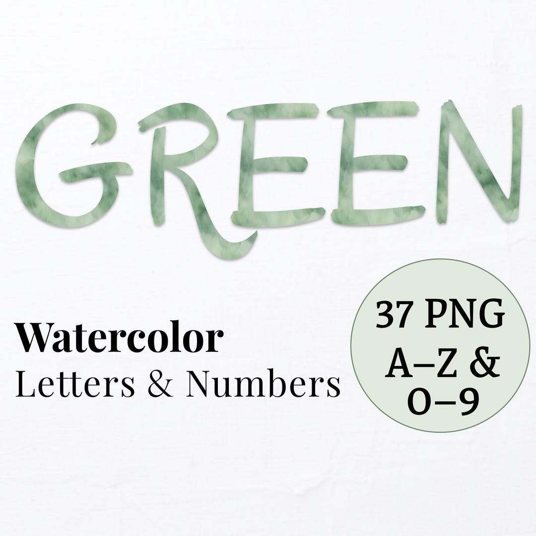 Watercolor Alphabets Clipart Letters. Sublimation Letters Wedding ...