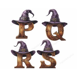 Spooky Season Alphabets Bundle. Halloween Clipart Uppercase Letters ...
