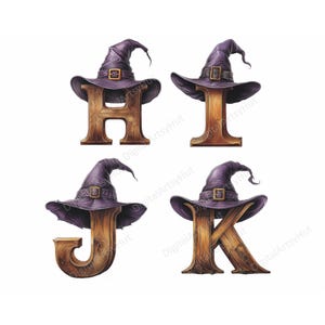 Spooky Season Alphabets Bundle. Halloween Clipart Uppercase Letters ...