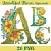 Floral Alphabet Clipart Bundle: Decorative PNG Letters (digital ...