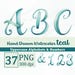 Watercolor Alphabets Clipart Letters & Numbers. Wedding Monograms ...