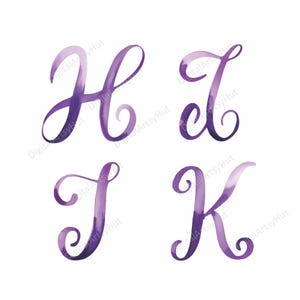 Handwritten Watercolor Alphabets Clipart Letters. Sublimation Letters ...