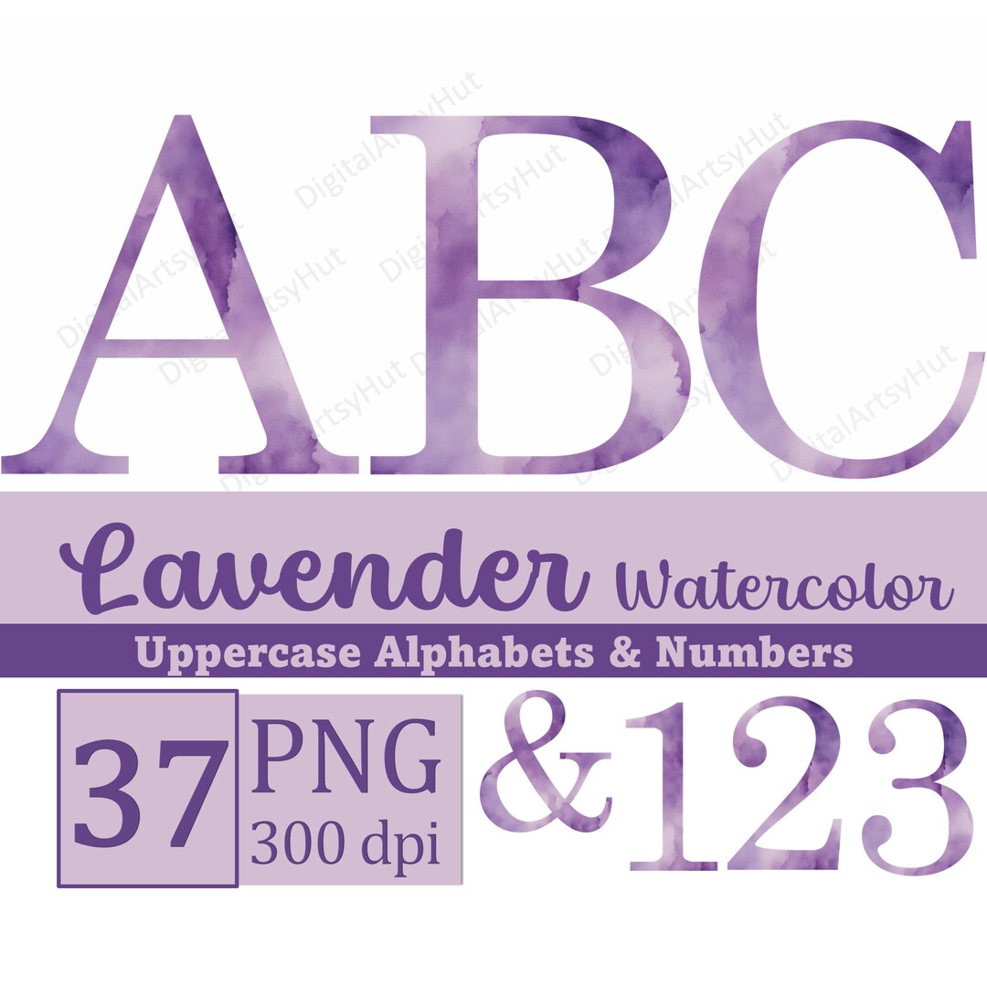 Watercolor Alphabets Clipart Letters. Sublimation Letters Wedding ...