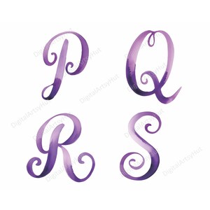 Handwritten Watercolor Alphabets Clipart Letters. Sublimation Letters ...