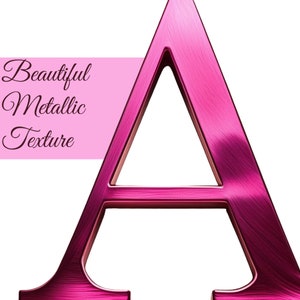3d Pink Metal Letters Alphabet PNG Bundle. 3d Letters Decorative ...
