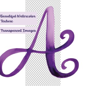 Handwritten Watercolor Alphabets Clipart Letters. Sublimation Letters ...