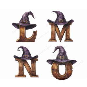 Spooky Season Alphabets Bundle. Halloween Clipart Uppercase Letters ...