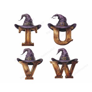 Spooky Season Alphabets Bundle. Halloween Clipart Uppercase Letters ...