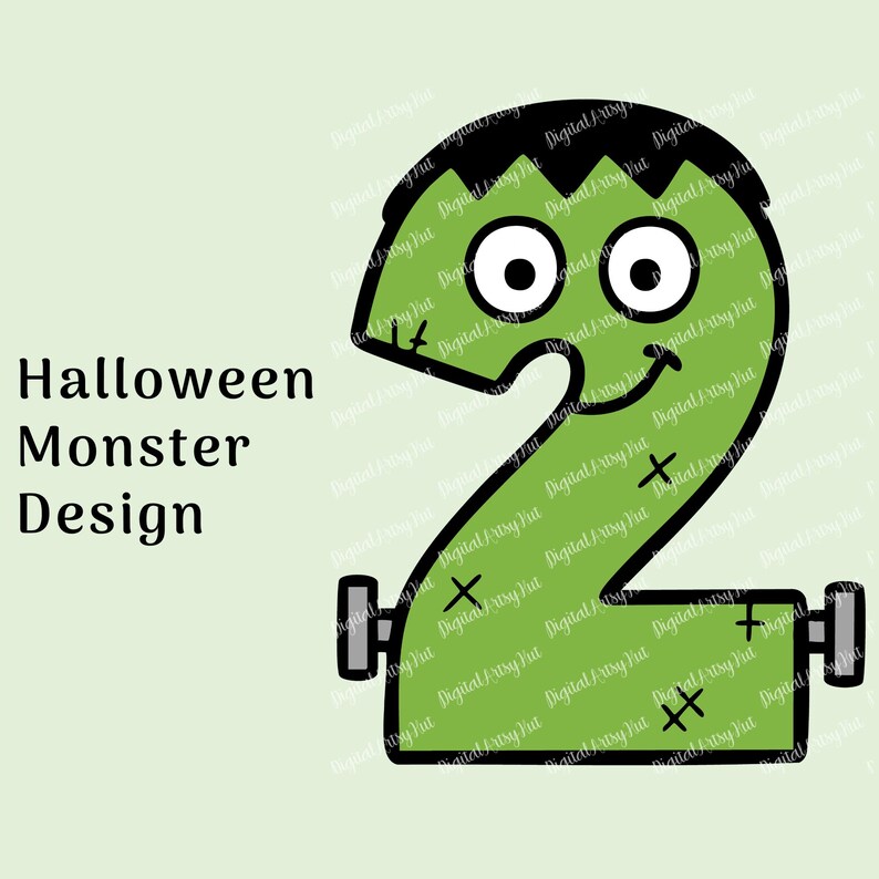 Frankenstein Bulletin Board Number Set 0-9 PNG: Halloween Classroom ...