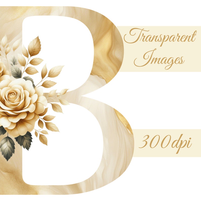 Watercolor Alphabet Letters Bundle Floral Letters Sublimation Letters ...