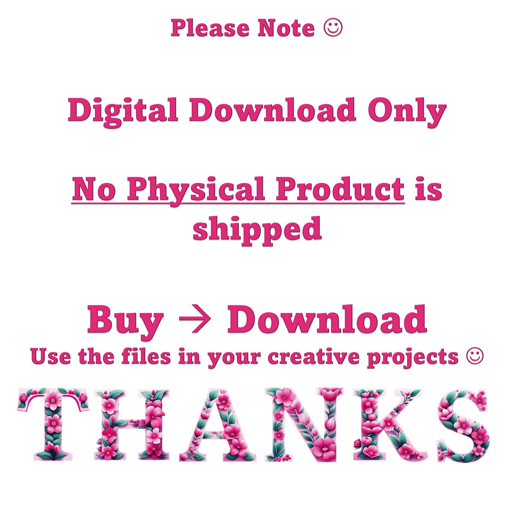 Floral Alphabet PNG Bundle. Watercolor Pink Floral Letters Decorative ...