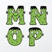 Frankenstein Alphabet PNG: Halloween Monster Letters (instant Download ...