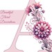 Floral Alphabet Clipart Bundle: Pink Flower Letters (PNG Digital ...