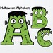 Frankenstein Alphabet PNG: Halloween Monster Letters (instant Download ...